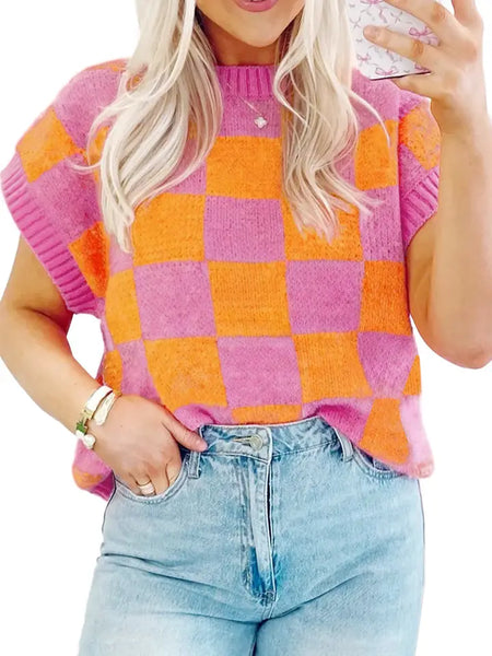 The Shelby Checkered Top – Karden Lane