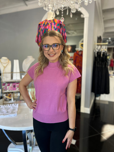 Knit Sweater Top - Pink – Karden Lane