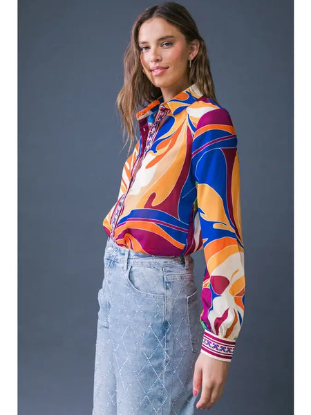 Groovy Baby Woven Top - Blue – Karden Lane