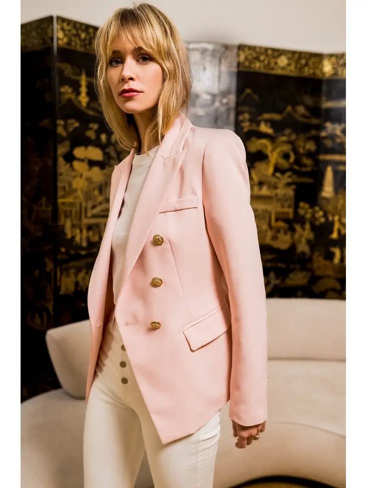 Natasha Fitted Blazer - Pink – Karden Lane