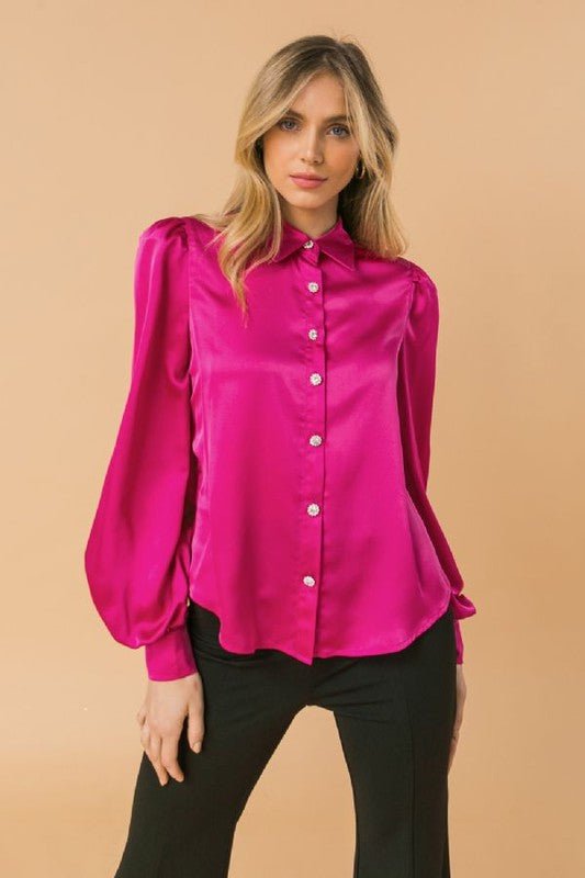 She’s Jealous Satin Top – Karden Lane